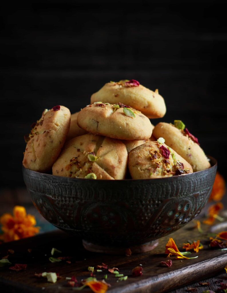 Nankhatai | Indian Shortbread Cookies | Eggless Cardamom Festive Foods