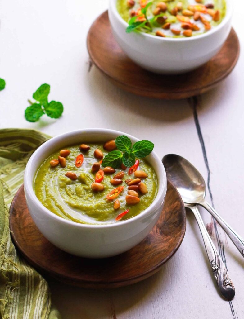 Velvety Green Creamy Pea Soup