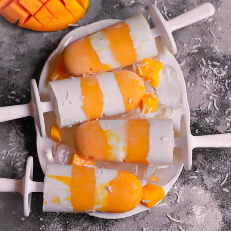 Coconut Mango Popsicles - Tasha's Artisan Foods