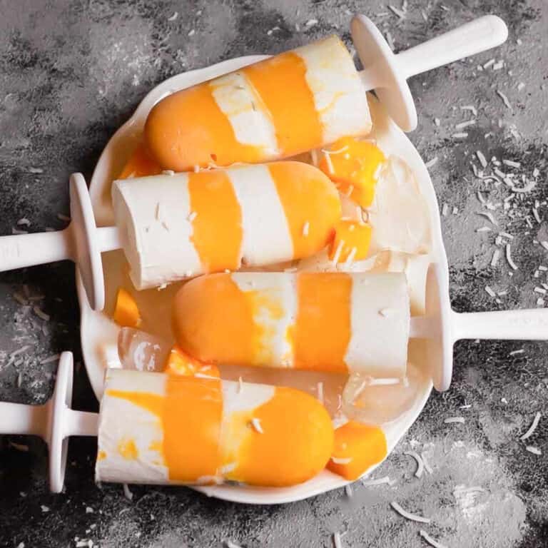 Coconut Mango Popsicles - Tasha's Artisan Foods