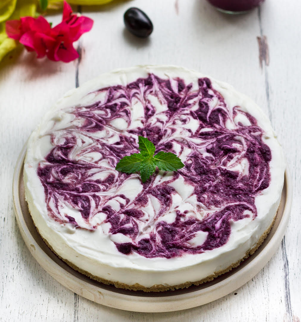 No Bake Jamun Cheesecake