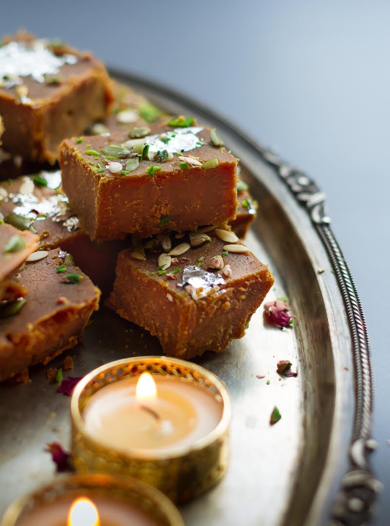 Pumpkin Besan Burfi - Besan Kaddu Burfi Tasha's Artisan Foods