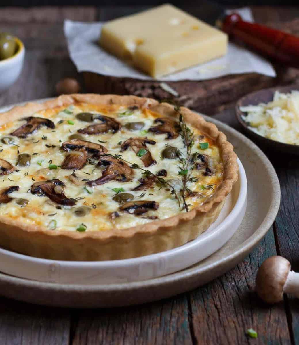 Mushroom Quiche Recipe With Caramelized Onions