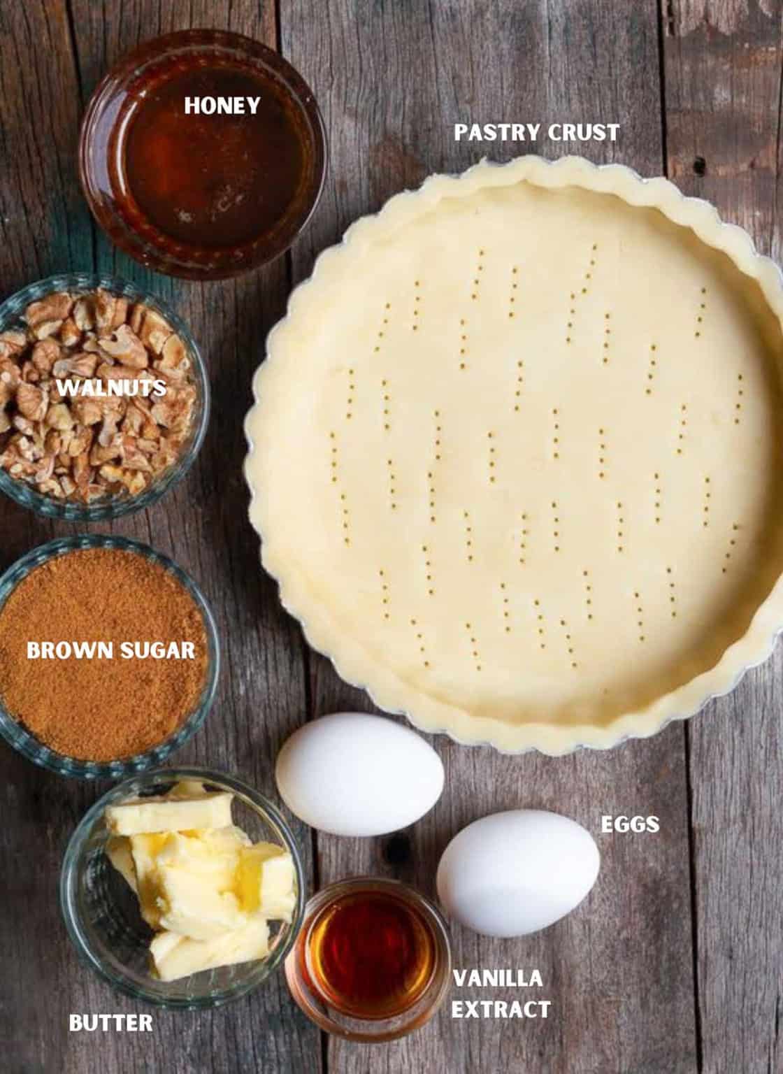 Easy Walnut Pie - Honey Walnut Pie Recipe