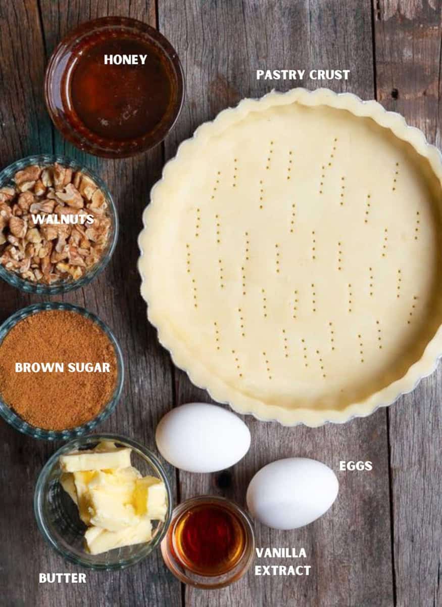 Easy Walnut Pie - Honey Walnut Pie Recipe