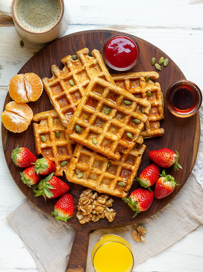 Carrot Cake Waffles - Vegan Carrot Waffles Recipe