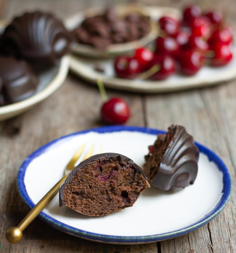 Chocolate Cherry Madeleines - Tasha's Artisan Foods