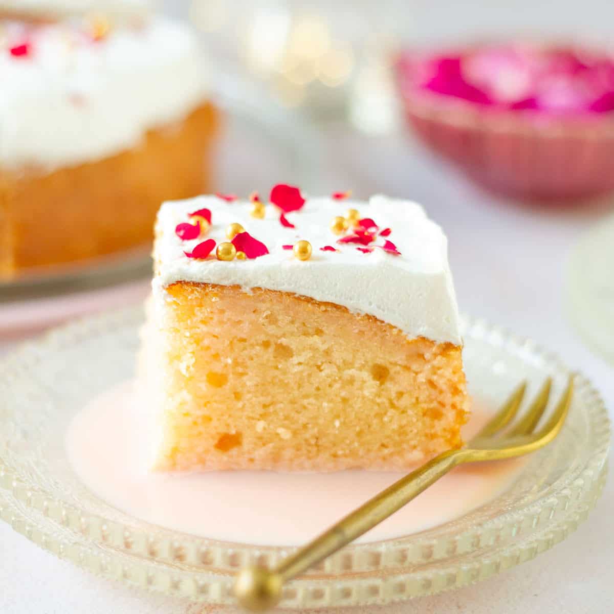 Rose Tres Leches (aka Rose Milk Cake) Recipe - Tasha's Artisan Foods