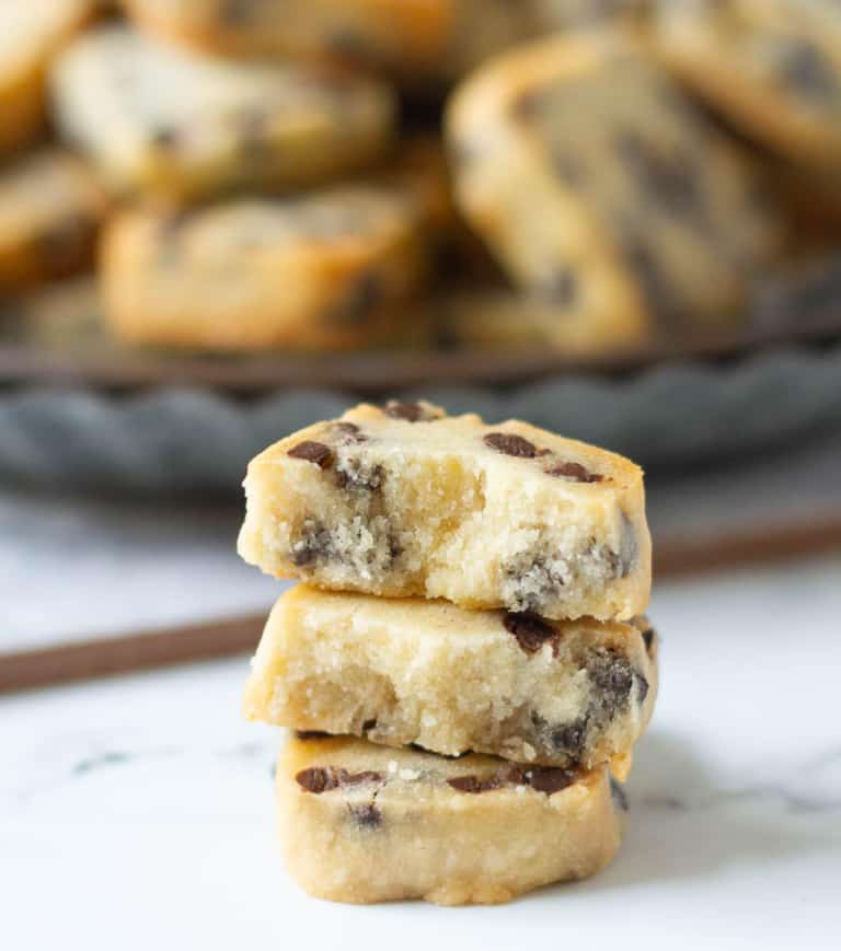 Easy Chocolate Chip Shortbread Cookies - Tasha's Artisan Foods