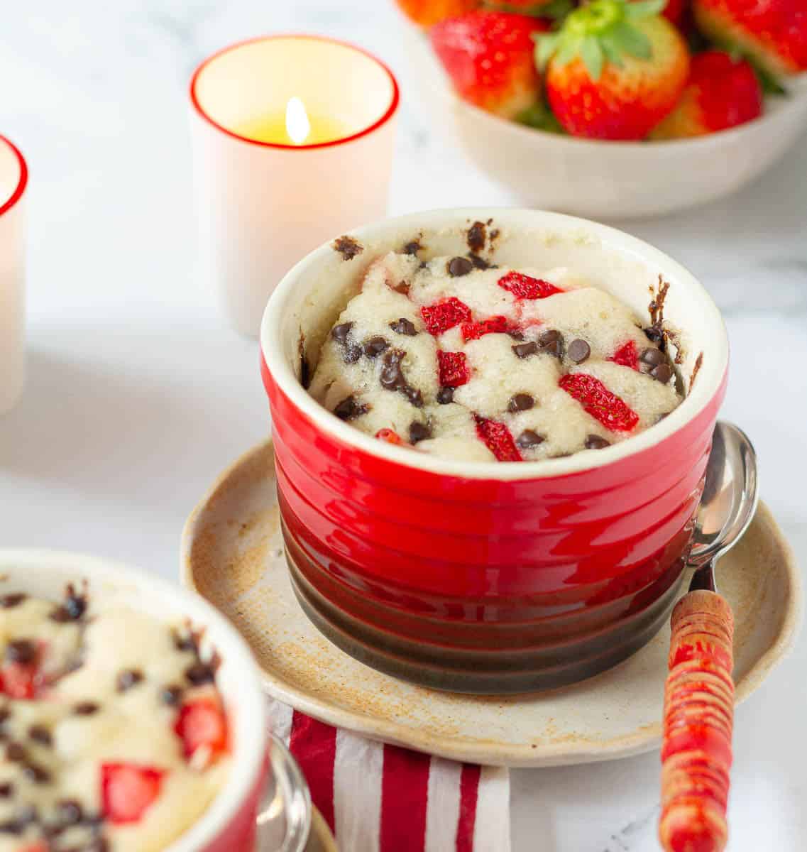 Quick and Easy Strawberry Mug Cake